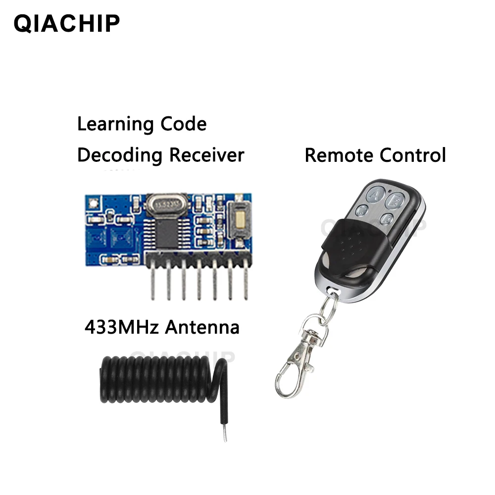 Qiachip 433 Mhz Rf Relay Receiver Module Wireless 4 Ch Output With ...