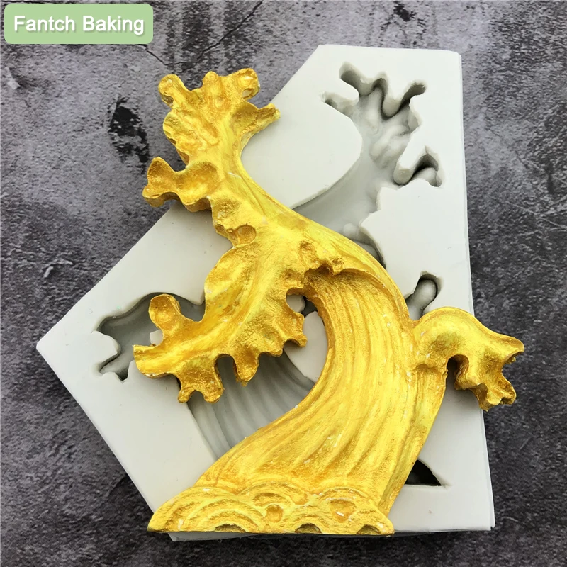Cake Tools Sea Wave Seahorse Mould Silicone Mold Cake Fondant Tool ...