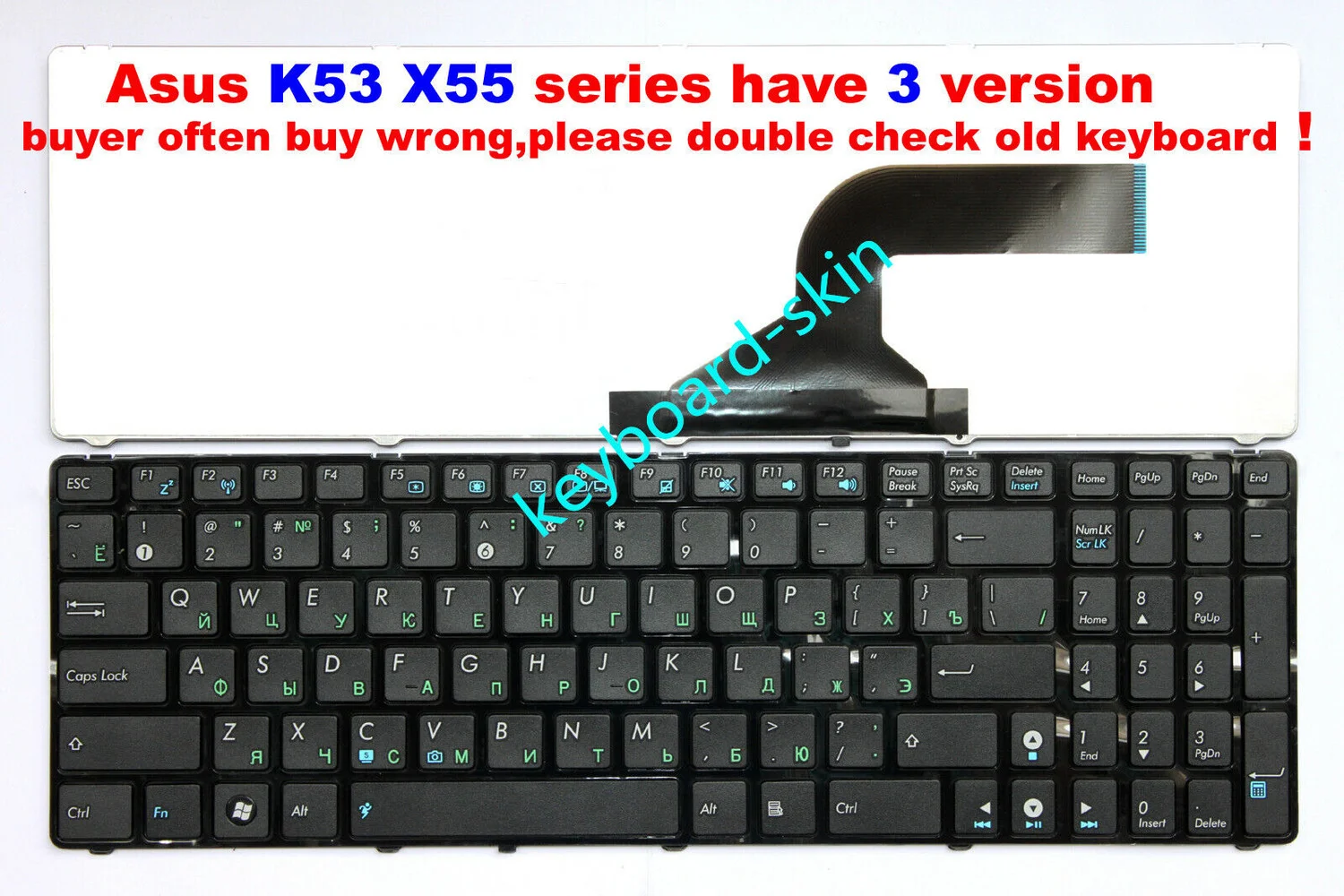 새로운 러시아어 키보드 chiclet Asus K53U K53B K53BY K53T K53S K53SV K53E K53 K53Z ...