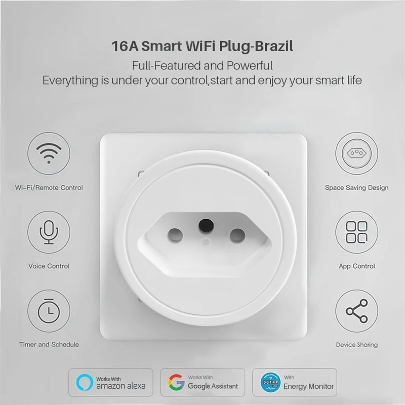 Other DIY & Tools - 16A Brazil Standard Wifi Smart Plug Outlet with ...