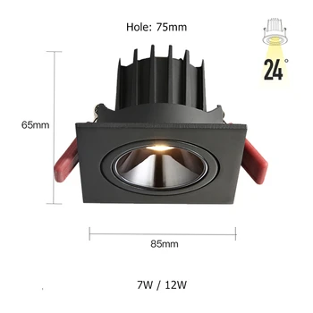 Single/Double Head LED Recessed Ceiling Spotlight Fixtures