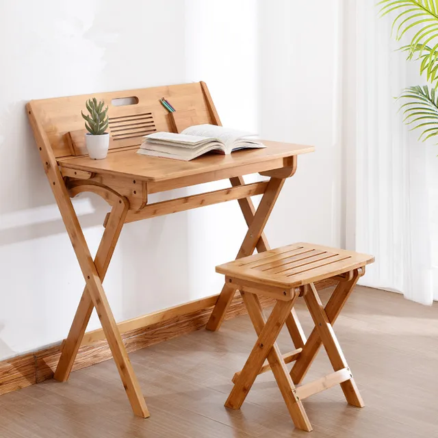 Modern Bamboo Computer Desk Folding Table Bamboo Furniture Children ...