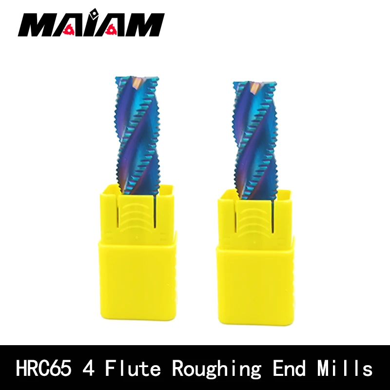 Hrc65 Roughing End Mill Cutter 6-20mm 8mm 10mm 12mm End Mills Cnc ...