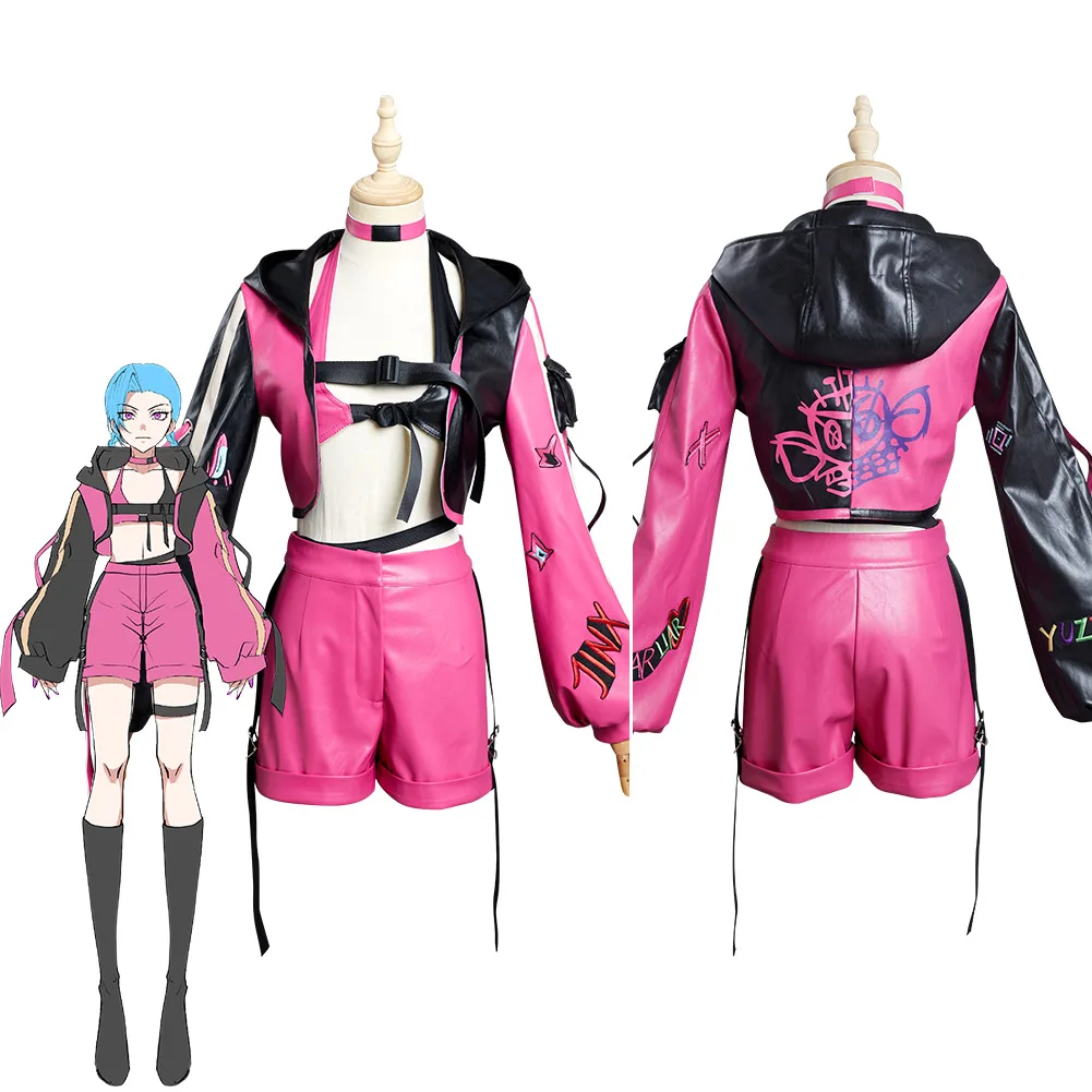Anime League Of Legends Jinx Cosplay Costume - AllCosplay.com