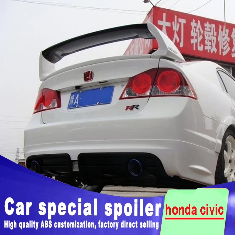 2006 2007 2008 2009 2010 2011 Big Racing Style Spoiler For Honda Civic ...