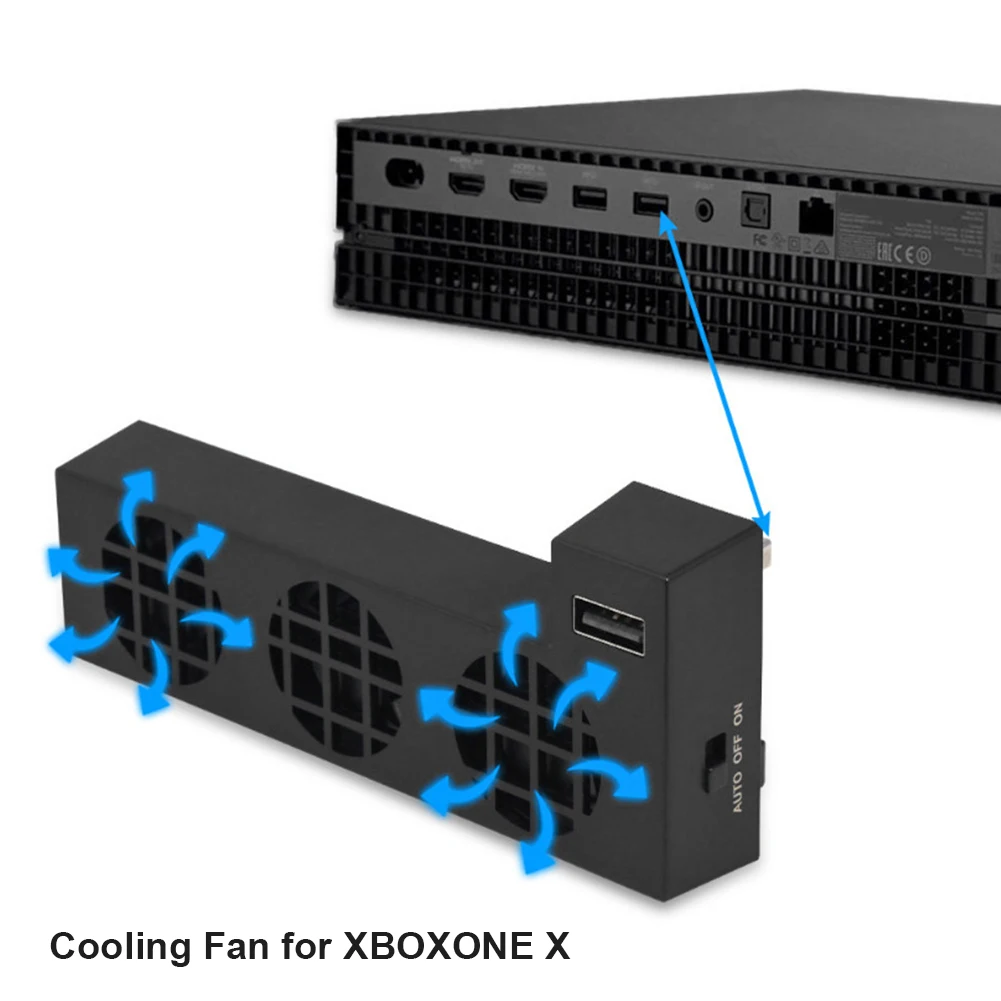 Cooling Fan Cooler Heat Exhauster Temperature Control For Xbox One X ...