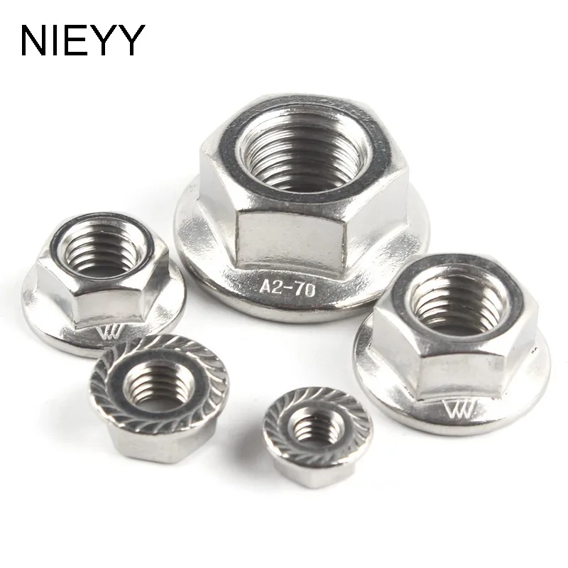 M3 M4 M5 M6 M8 M10 M12 M14 M16 304 Edelstahl Hexagon Flansch Muttern ...