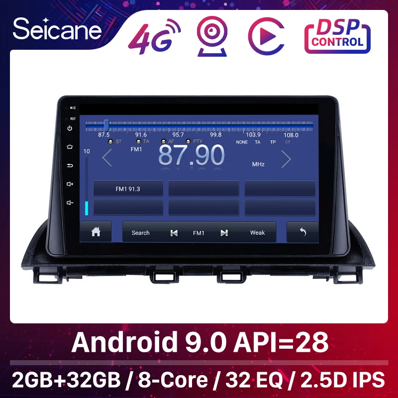 Seicane 2din Android 8.1 Car Head Unit Player For Mazda 3 Axela 3 Bm ...