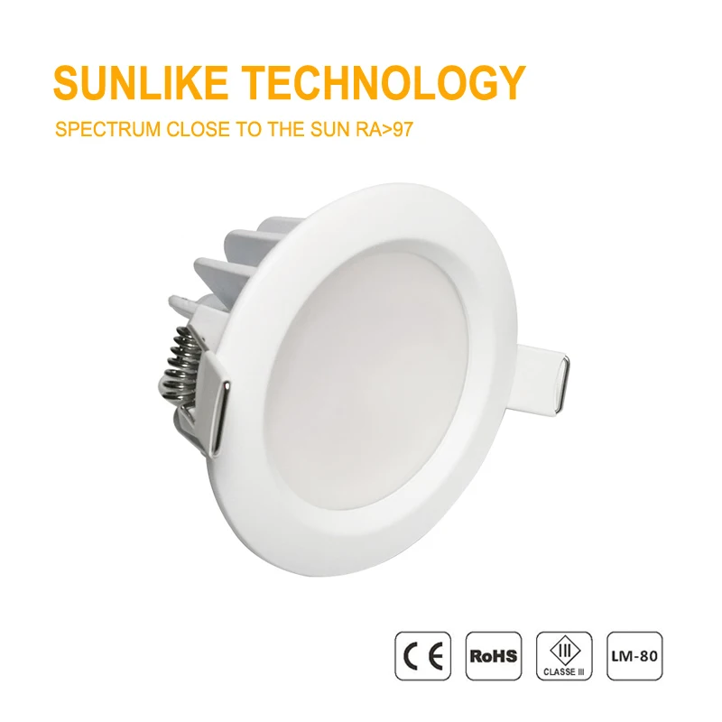 20PCS New Tech IP65 9W 12W CTC Sunlike LED Ceiling Spot Light 220V Bathroom Shower Room Dimming ...