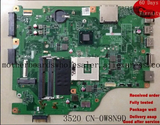 Placa base de portátil para Dell Inspiron 3520, DV15, W8N9D, 0W8N9D, CN ...