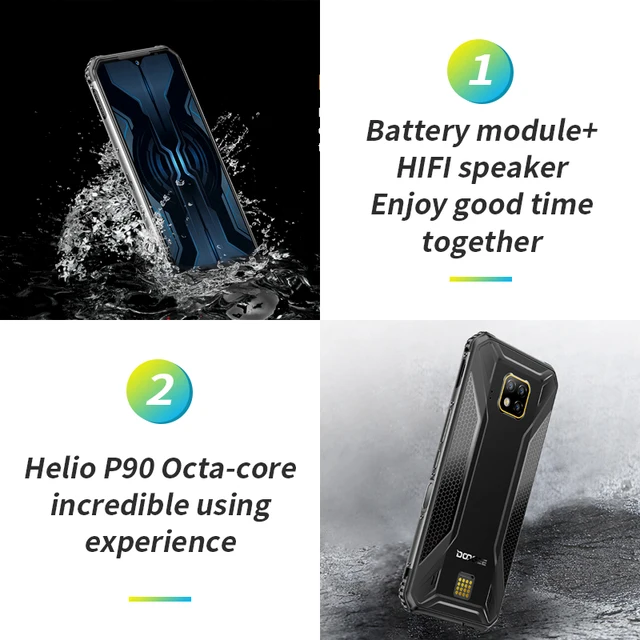DOOGEE S95 Pro IP68 Helio P90 Octa Core 8GB 128GB Android 9.0 Mobile ...