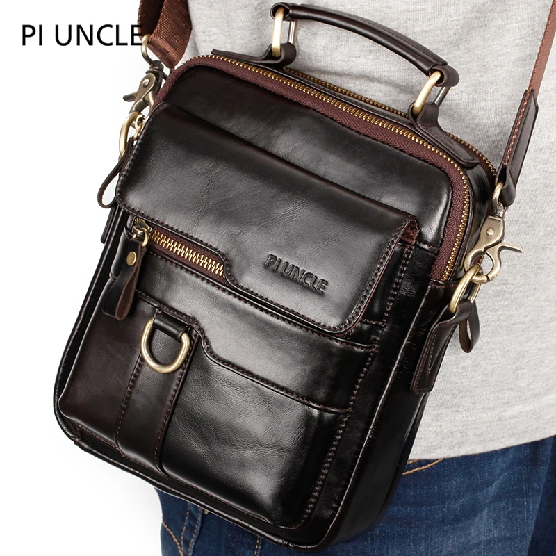 Men's Genuine Leather Shoulder Crossbody Bags For Men Messenger Bag For ...