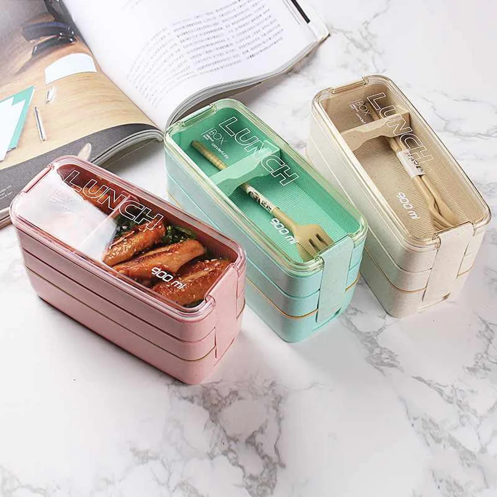 Multi-layer Lunch Box Kids Bento Food Container Storage Portable ...
