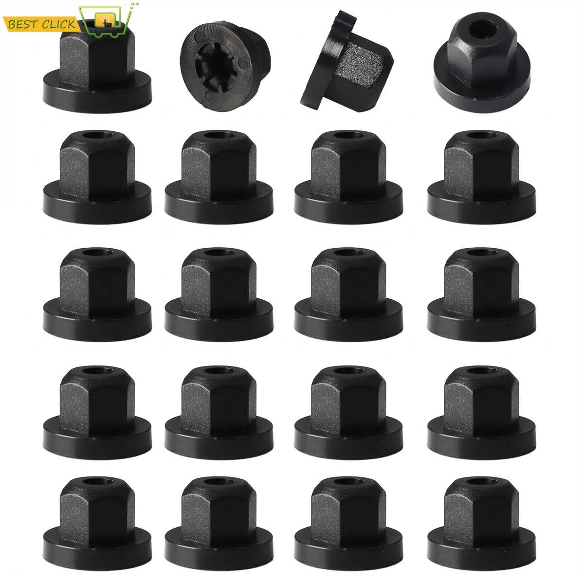 20Pcs-16131176747-Auto-Car-Plastic-Body-Nut-Flange-Clip-For-Mercedes ...