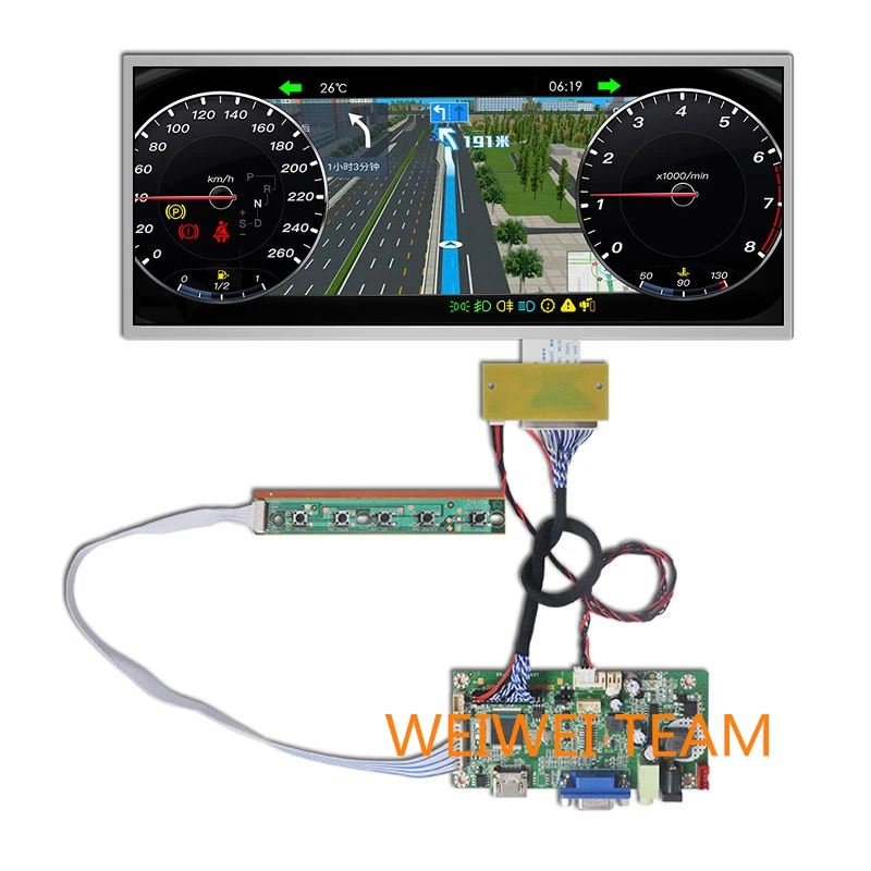 12.3 Inch 1920*720 Ips Display Hsd123kpw1-a30 Lcd Instrument Cluster ...