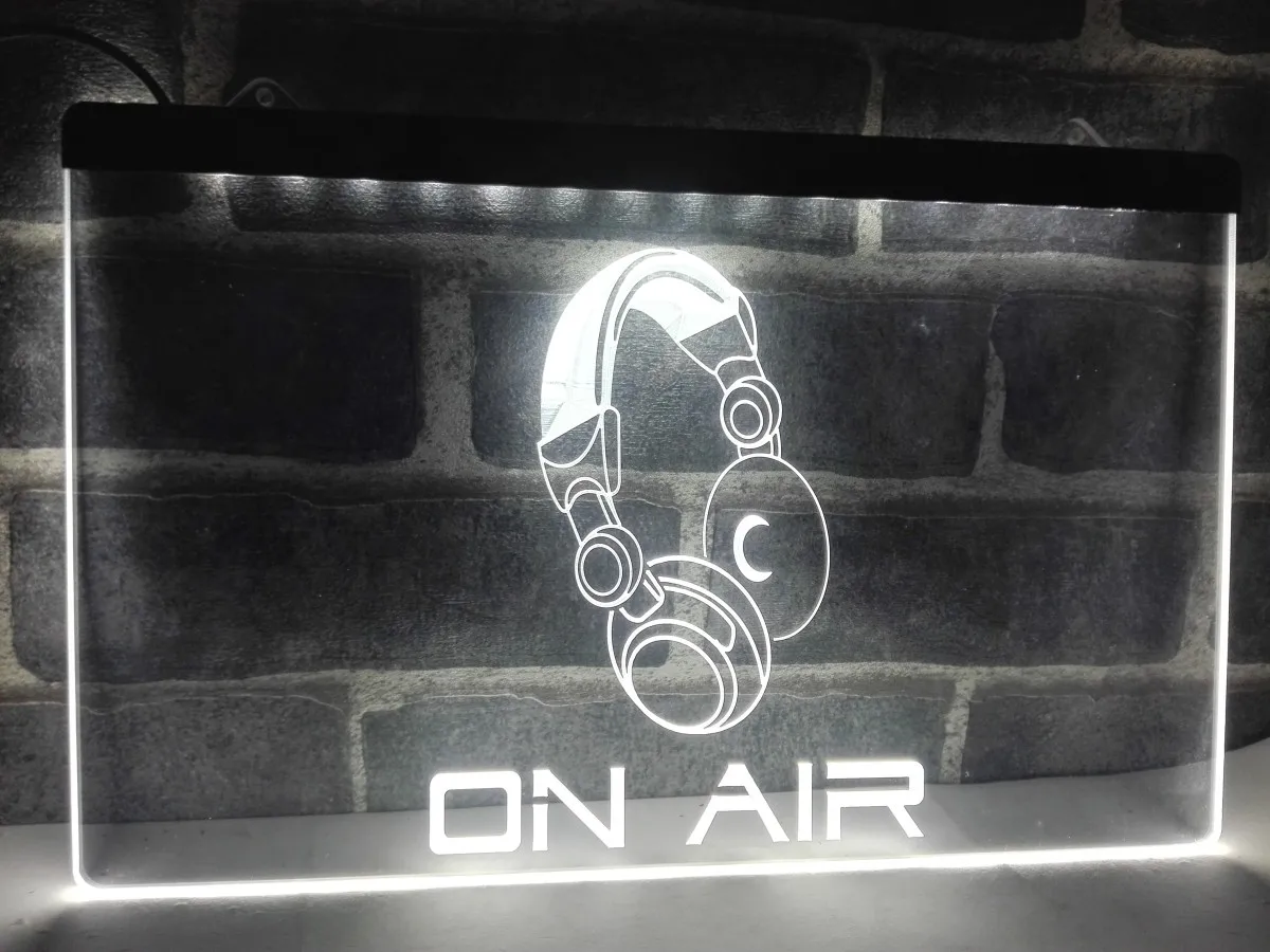 On Air Headphone Headset Studio Led Light Sign -s013 - Plaques & Signs ...