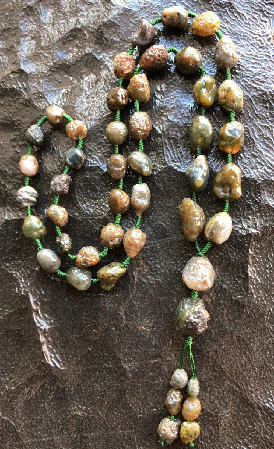 10pcs Alxa Gobi original stone agate necklace accessories|Stones ...