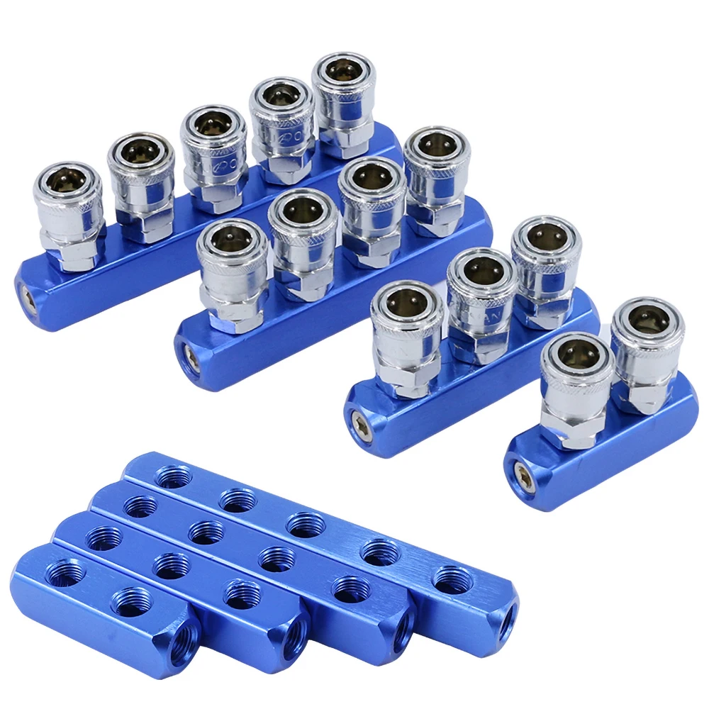 Compressor-Fittings-1-4-Quick-Connector-Air-Gas-Distributor-Pneumatic ...