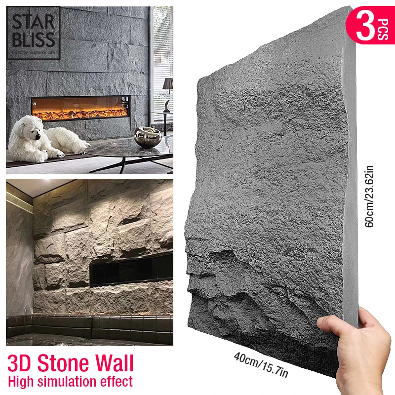 60x40cm-box-stone-texture-3D-wall-panel-rhombus-cutting-decor-living ...