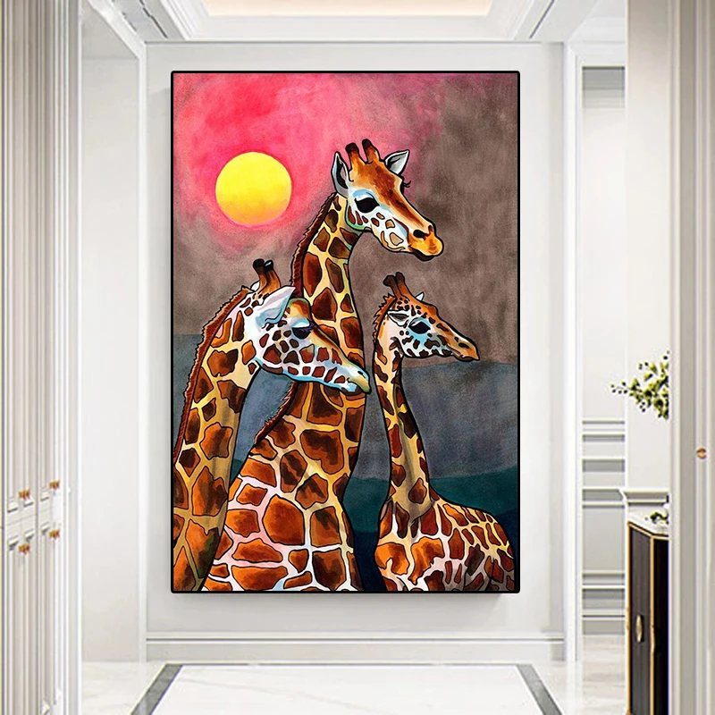 Abstract Paintings Of Giraffes
