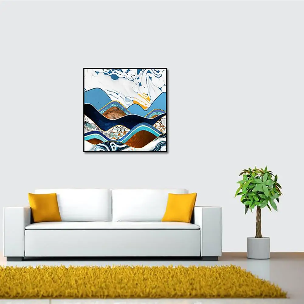 Decorative Painting Blue and white Oil Painting Computer painted Oil ...