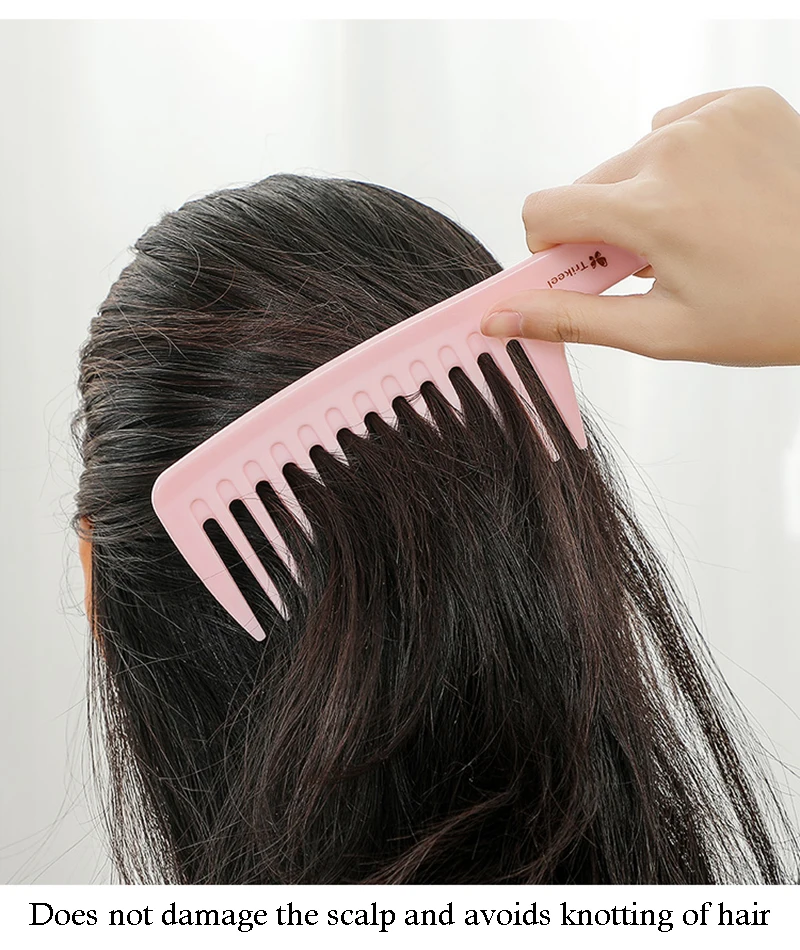 Pink Wide Tooth Hair Comb - Life Changing Products