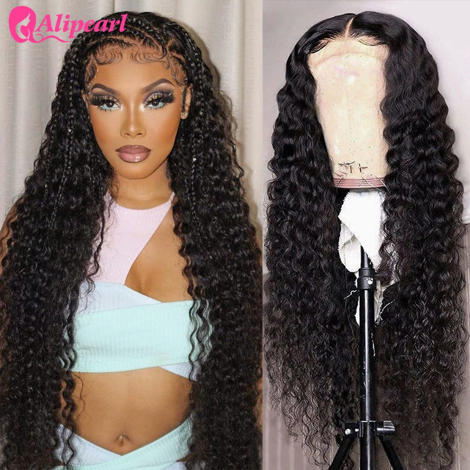 Alipearl Hair Deep Wave 13x4 Hd Lace Front Human Hair Wigs For Women Brazilian Hd Transparent ...