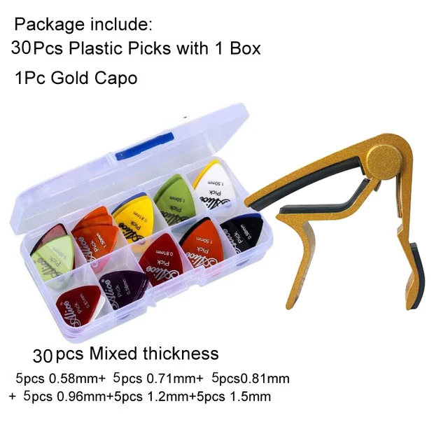 Guitar Tool Kit Guitar Capo / Guitar Picks / Tunner / Fingertip Protector Parts Accessories GYH