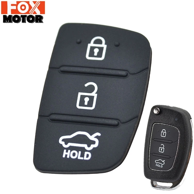 Replacement-Rubber-3-Button-Pad-For-Hyundai-Creta-I20-I40-Tucson ...