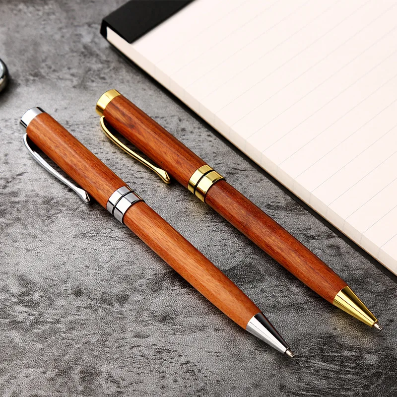New-Luxury-Business-Rollerball-Pen-Sign-Pen-Wood-Rotate-Ballpoint-Pens ...