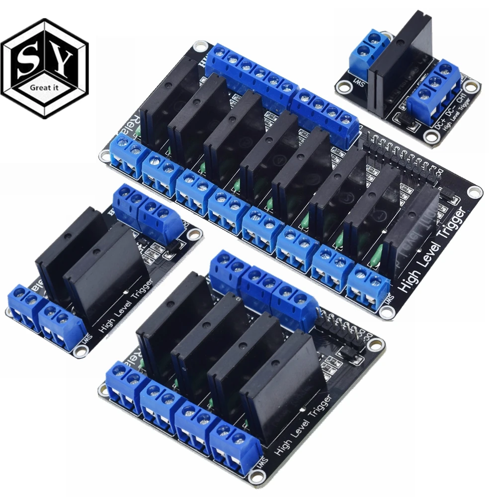1 2 3 4 5 채널 Omron Ssr 높은 낮은 레벨 솔리드 스테이트 릴레이 모듈 Arduino 용 2a Avr Dsp