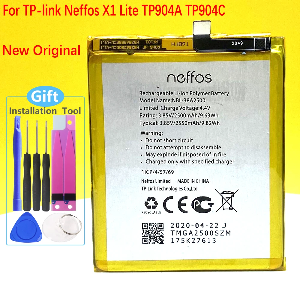 100% NEW Original Battery NBL 38A2500 For TP link Neffos X1 Lite TP904A TP904C 2500mAh In Stock ...
