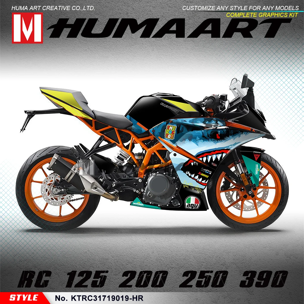 HUMAART Waterproof Graphic Sticker Custom Motorcycle Vinyl Decal Kit ...