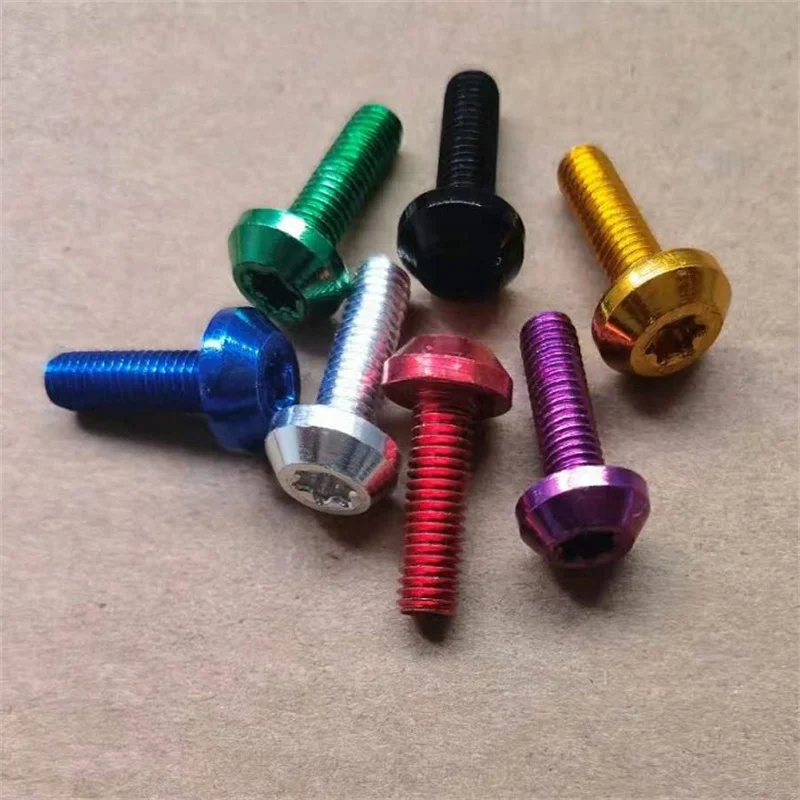 VIS,gloden-m5x16--Vis Allen à tête ronde torx en aluminium coloré m5 m6 ...