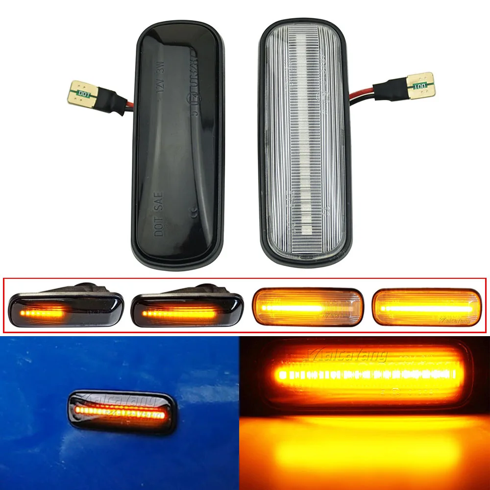 LED Dynamic Turn Signal Side Marker Light Flashing Flowing Indicator ...