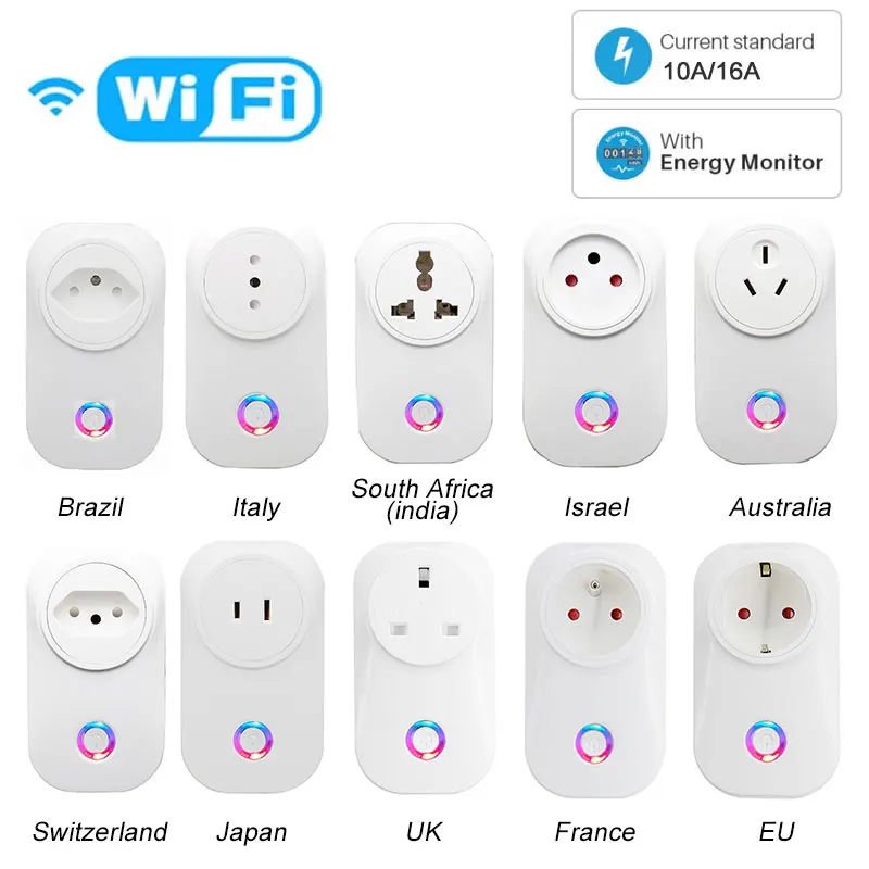 EU-Smart-Plug-WiFi-Socket-power-energy-meter-10A-16A-Power-Monitor ...