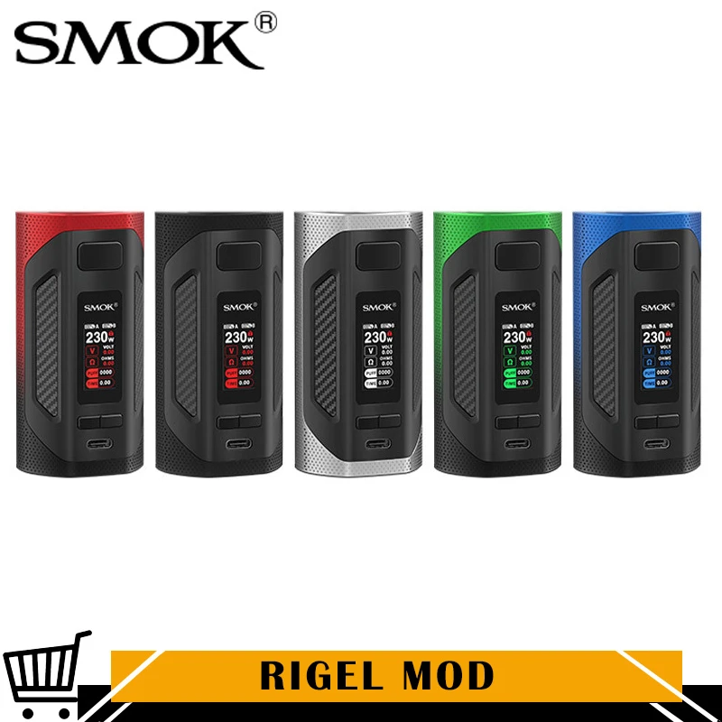 Original SMOK Rigel Mod 230W Powered by Dual 18650 Batteries Support ...