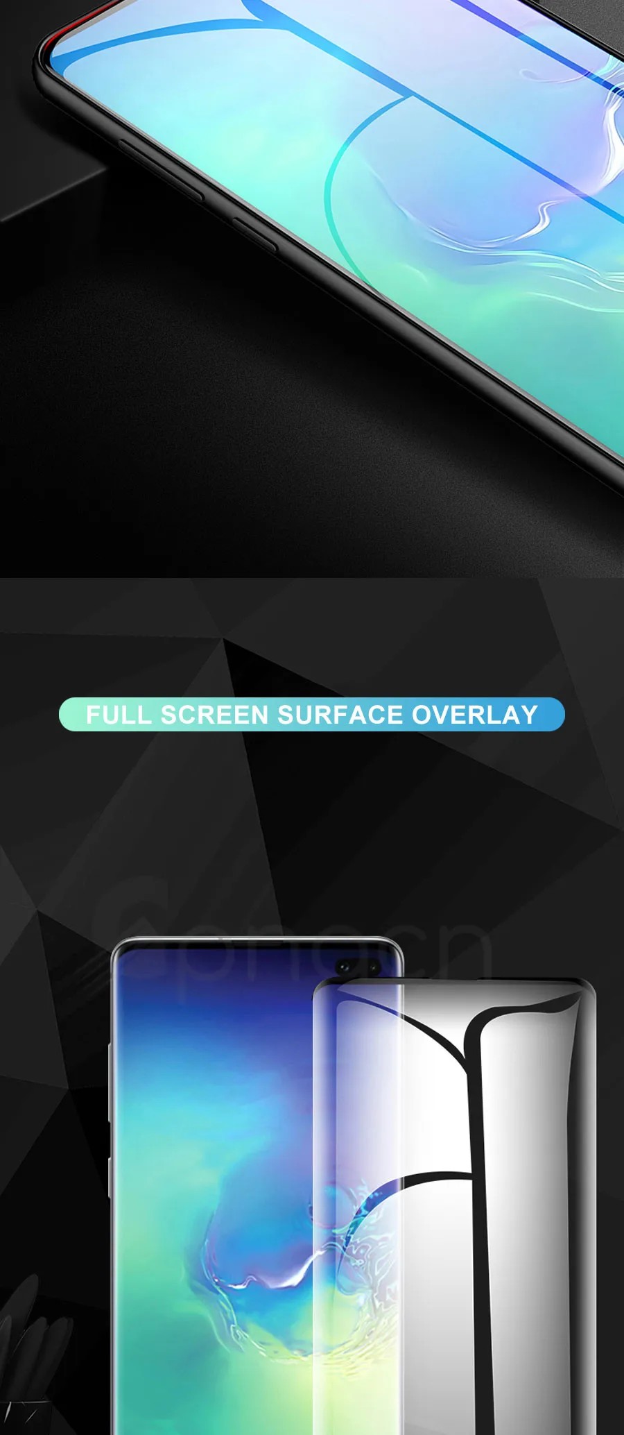 100D полное изогнутое покрытие из закаленного стекла для samsung Galaxy S10 S9 S8 Plus S10e S7 ...