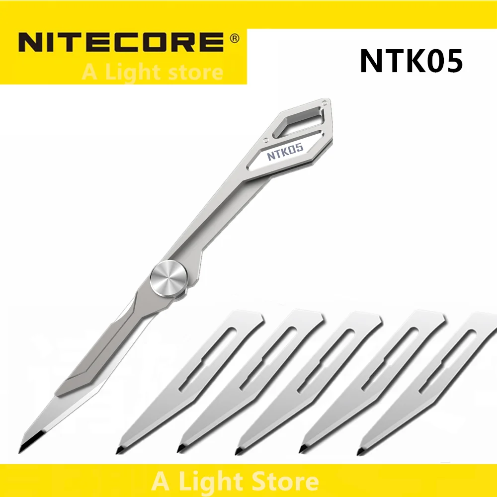 Nitecore Ntk05 Ultratiny Titanium Keychain Knife Lightweight Multiple ...