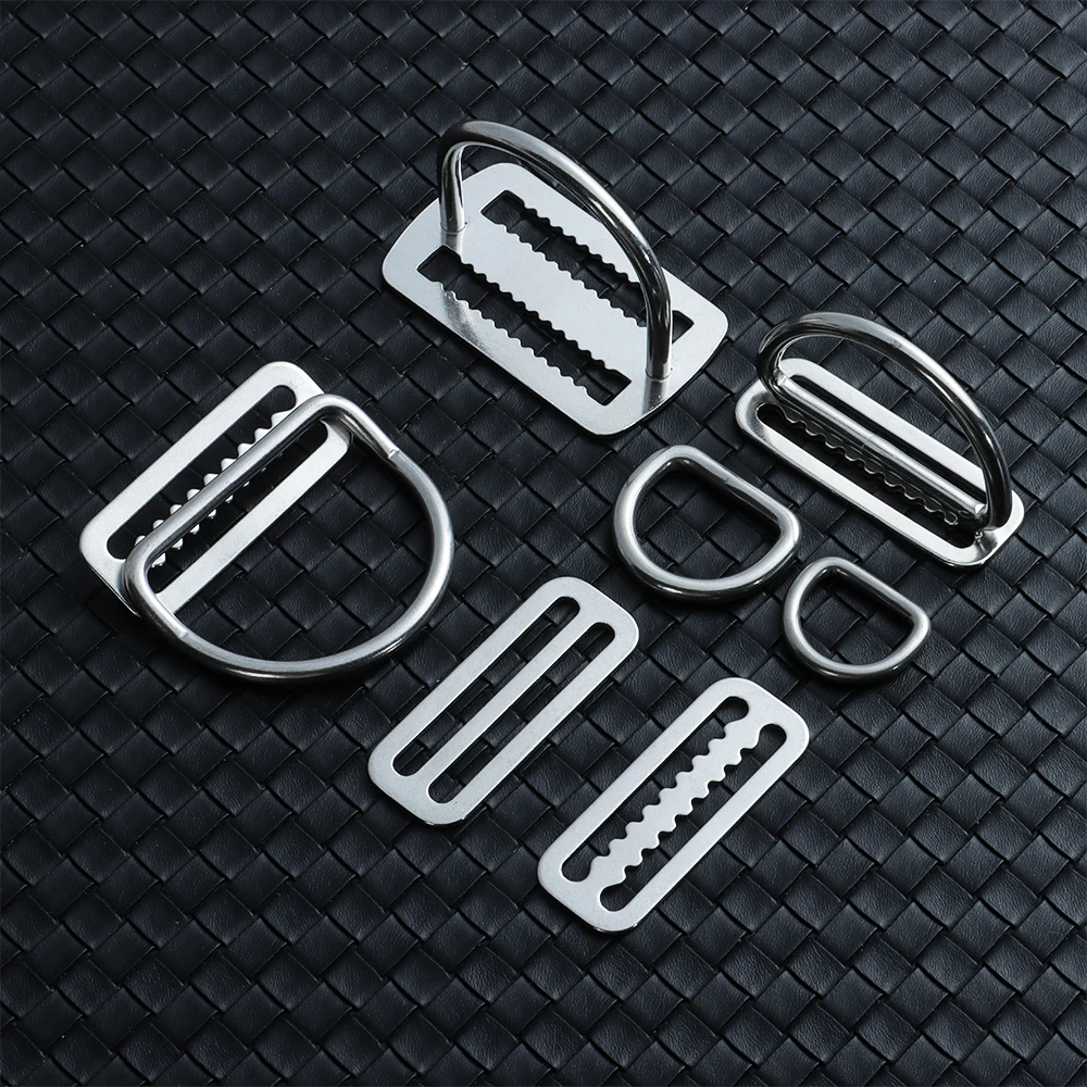 2-Stainless-Steel-Scuba-Diving-Weight-Belt-Slide-Keeper-D-Ring-Webbing ...