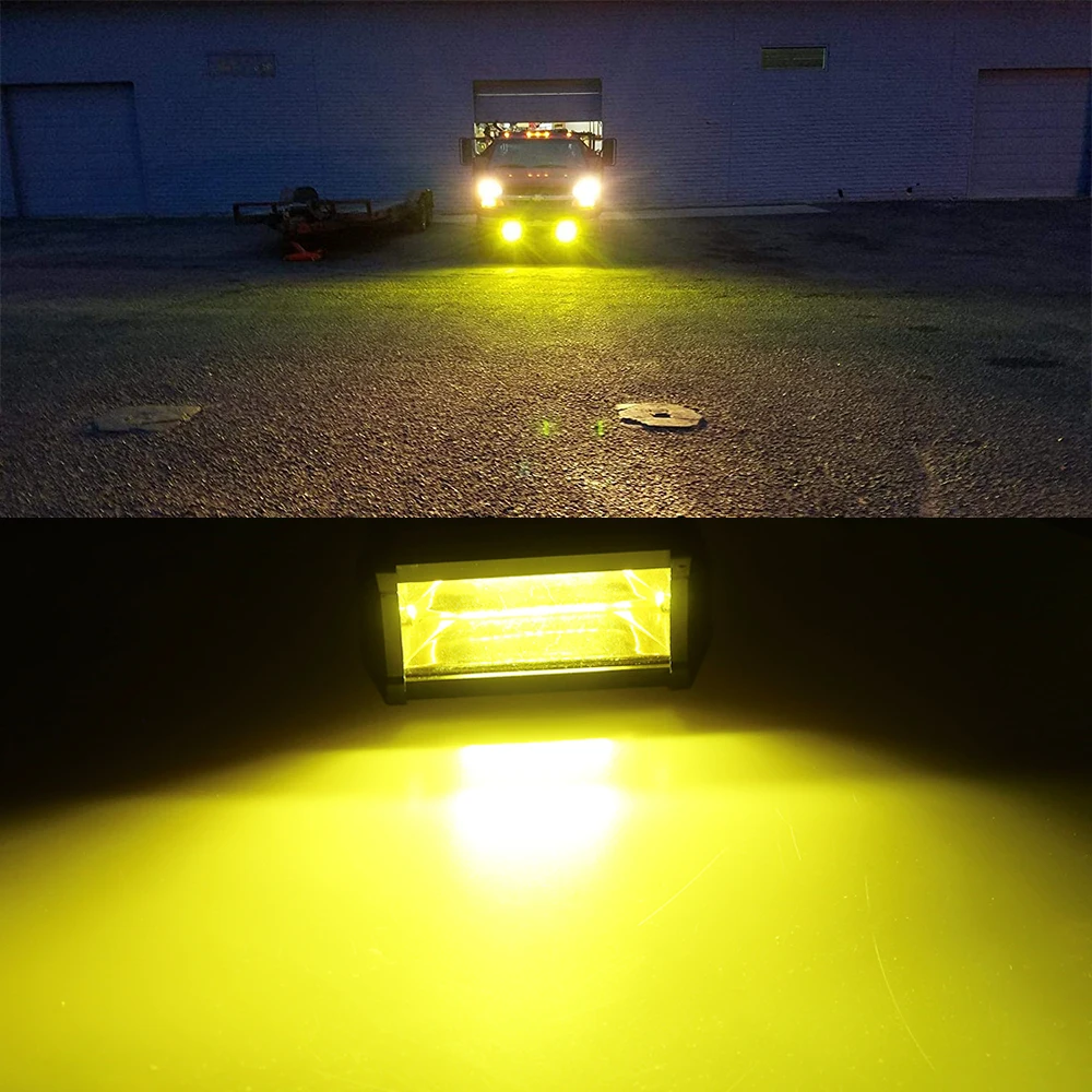 Shop Generic NLpearl 72W LED Work Light Yellow Spotlight For Jeep Car ...