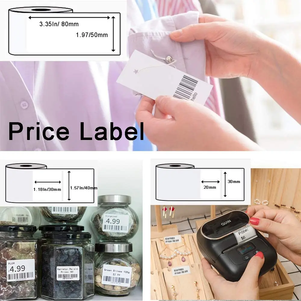 Gommette,imprimante d'étiquettes M110 M200, papier autocollant rond et ...