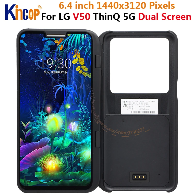 For LG v50 ThinQ 5G LCD Dual Screen Display Touch Screen Digitizer For ...