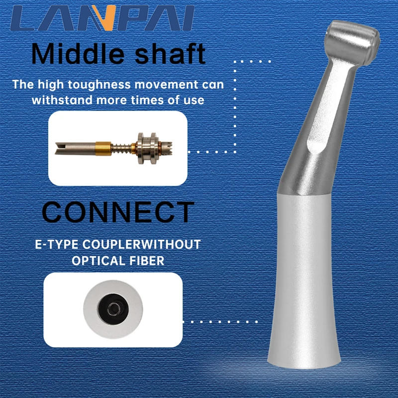 Lanpai Dental Handpiece 1:1 Contra Angle Low Speed with Built in Water ...