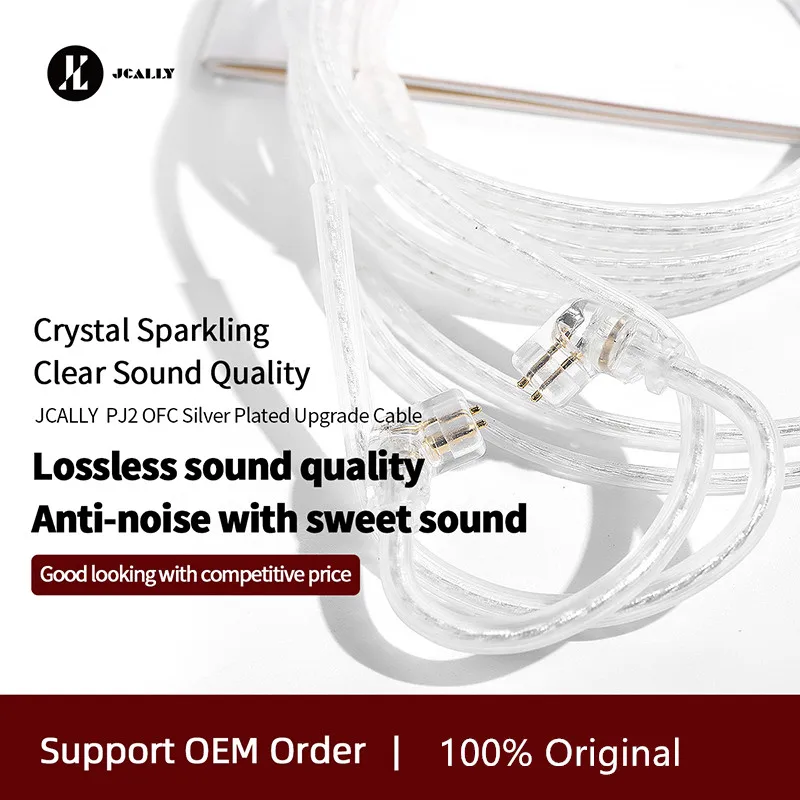 JCALLY-PJ2-5N-OFC-Silver-plate-Upgrade-Cable-With-Mic-MMCX-2Pin-0-78mm ...