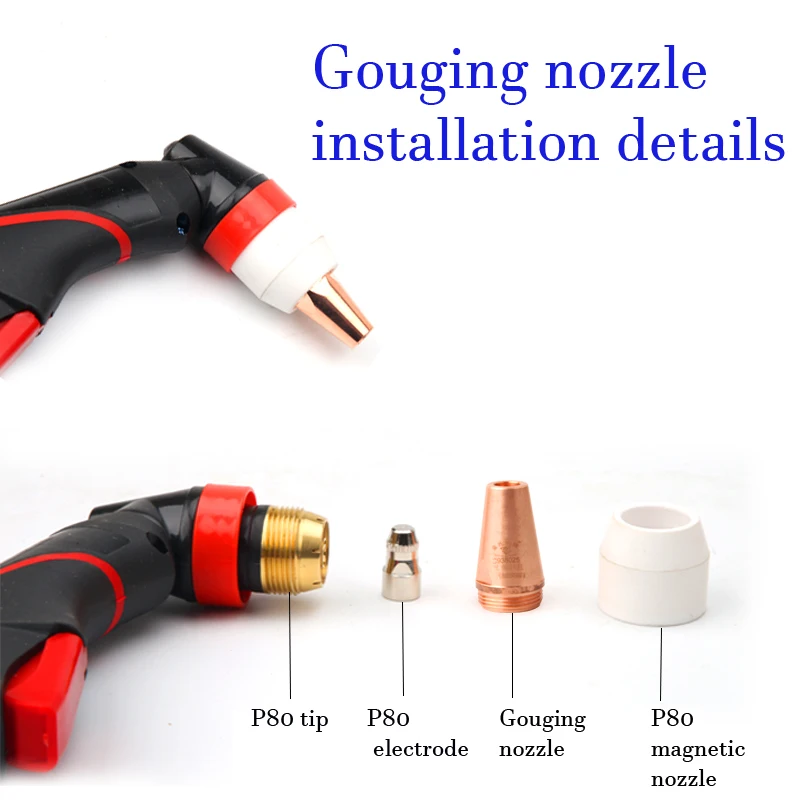 50Pcs-Lot-P80-Plasma-Gas-Gouging-Planing-Slotted-Venting-Nozzle-Instead ...