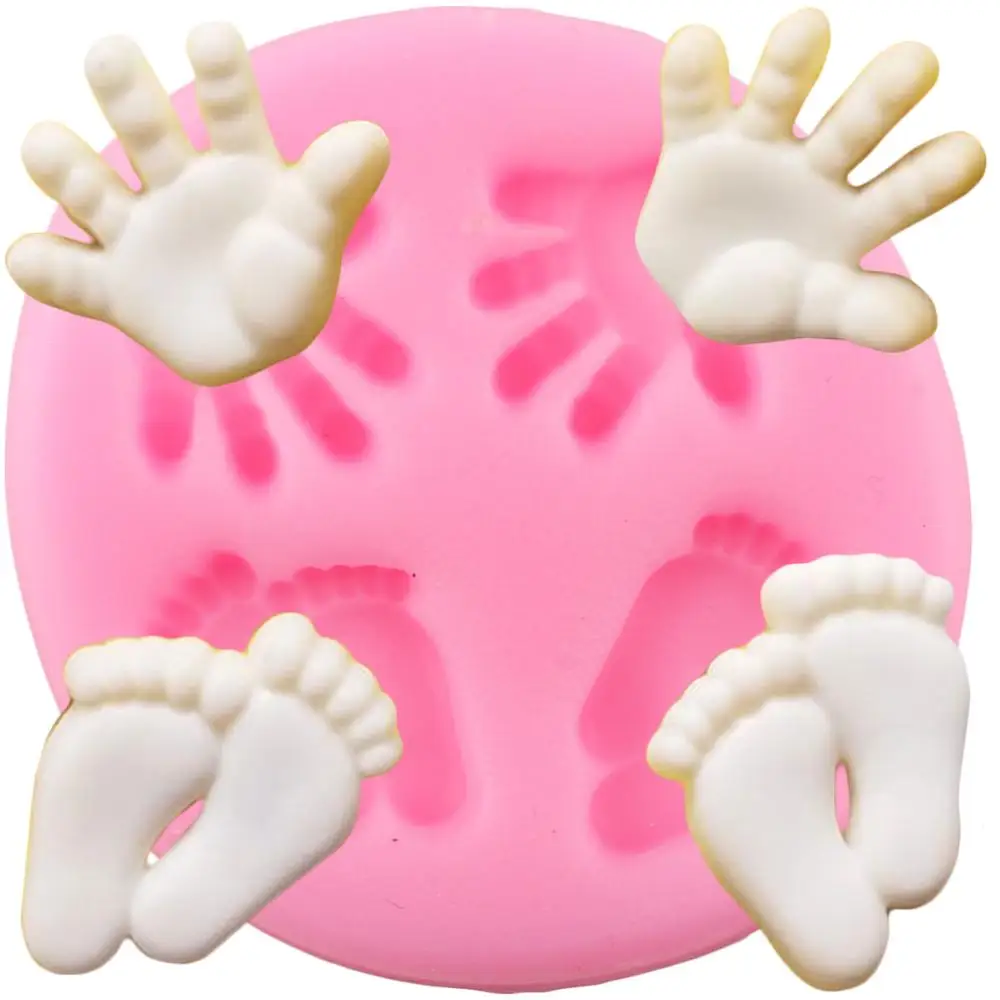 Baby-Foot-Hand-Silicone-Molds-Cupcake-Topper-Fondant-Mold-DIY-Party ...