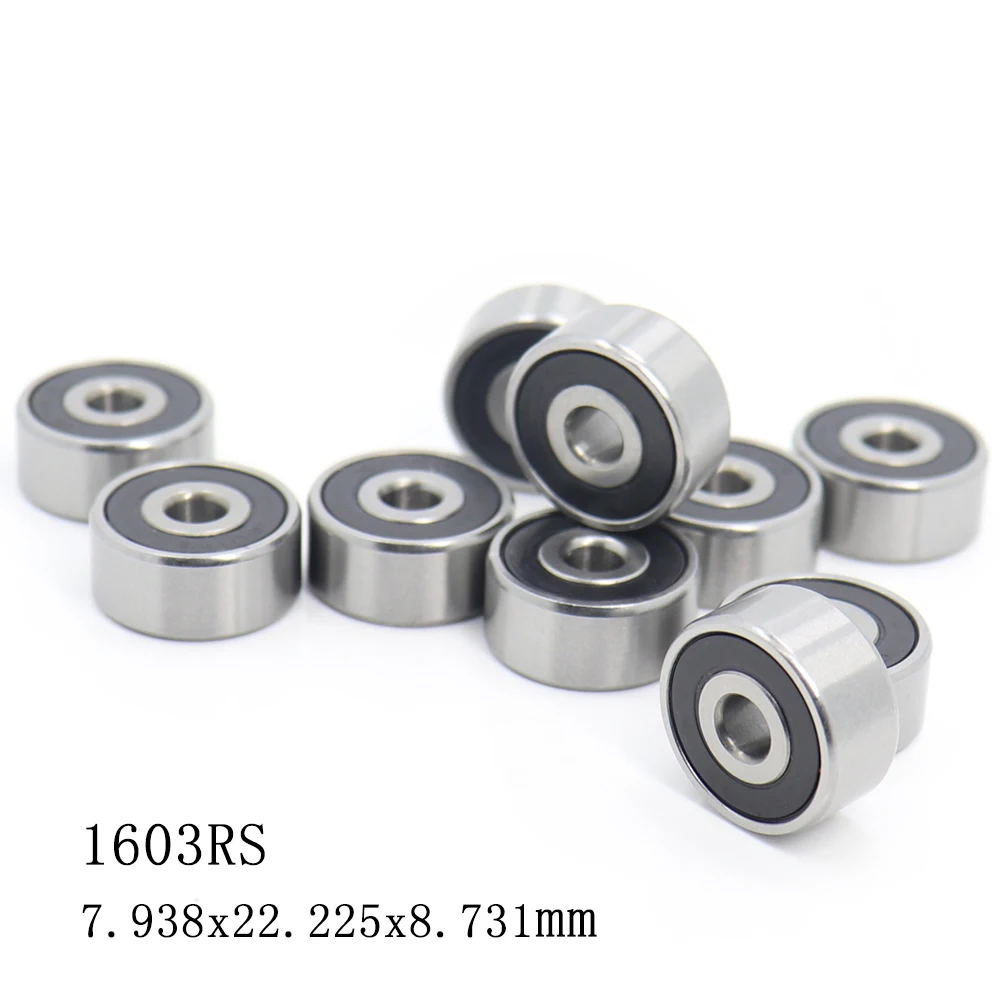1603rs Bearing 7.938x22.225x8.731mm Abec-1 (10pcs) Inch Miniature 1603 ...