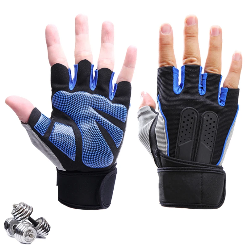 Outdoor-Bodybuilding-Sport-Gym-Gloves-Wrist-Wrap-Weight-Fitness-Men ...