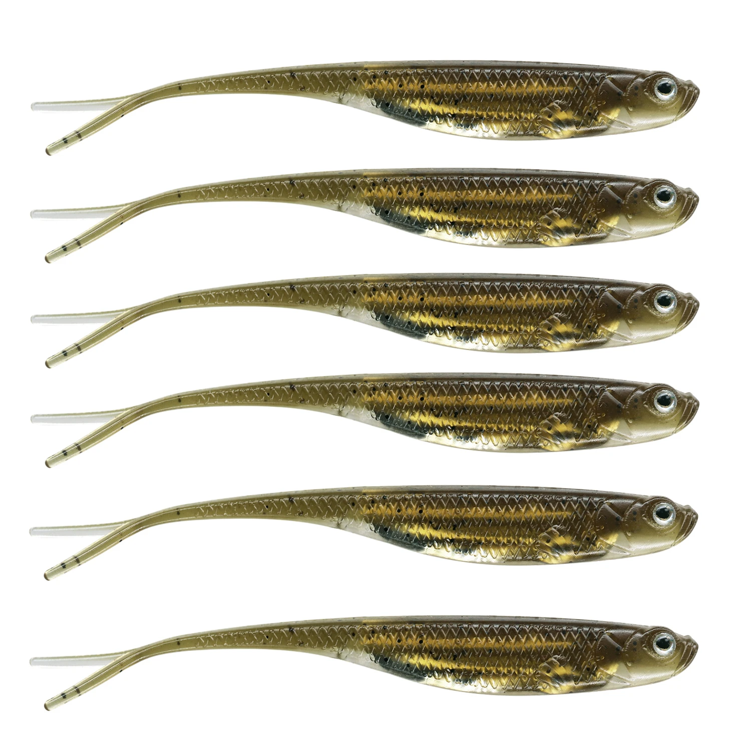 6pcs/lot Soft Jerk Bait 7.5cm 1.8g Jerk Shad Soft Swimbait Silicone ...